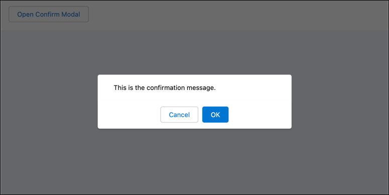 Confirm Modals - Salesforce Lightning Component Library
